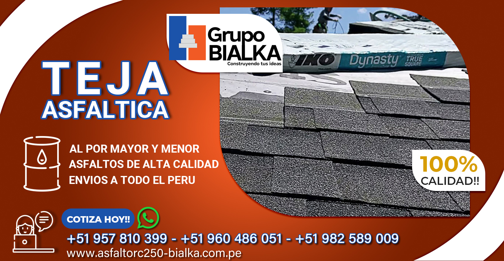 GRUPO BIALKA | Venta de teja asfaltica en lima peru.